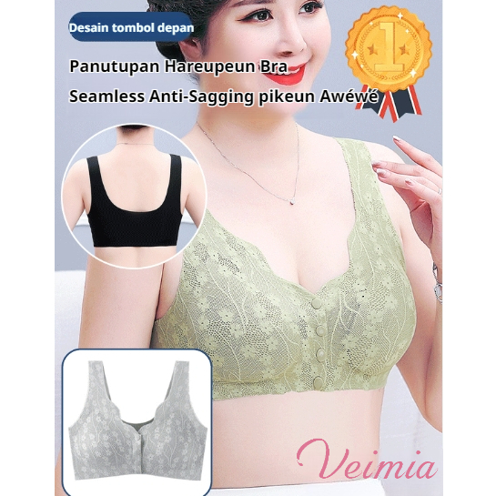 Jual 【Veimia】Bra Wanita Tanpa Tanda Bra Gesper Terbuka Depan Yang ...