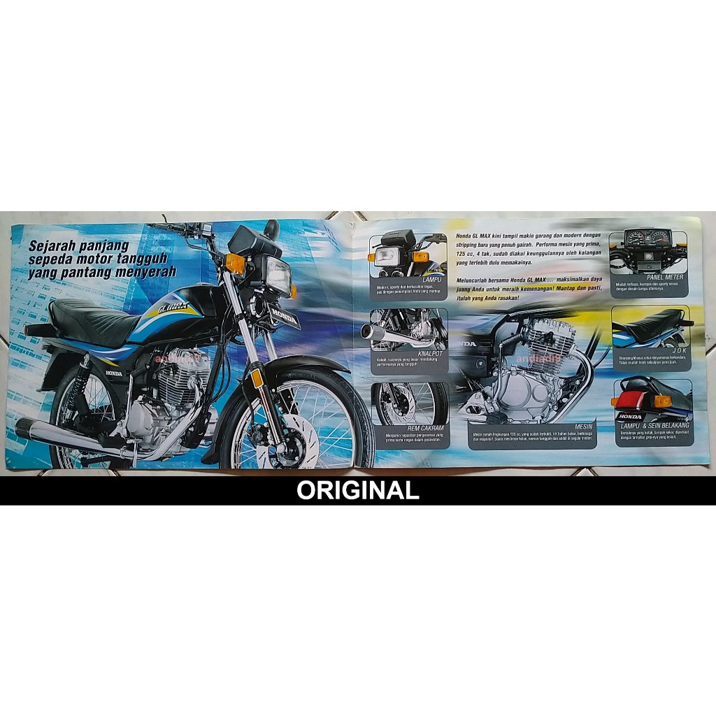 Jual BROSUR SEPEDA MOTOR HONDA GL MAX ORIGINAL | Shopee Indonesia