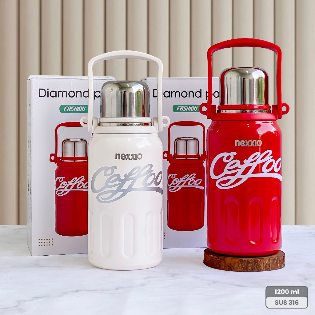 Jual Nexxio Tumbler Termos Botol Minum Stainless Steel SUS 316 Termos Stainless Steel White Red ...
