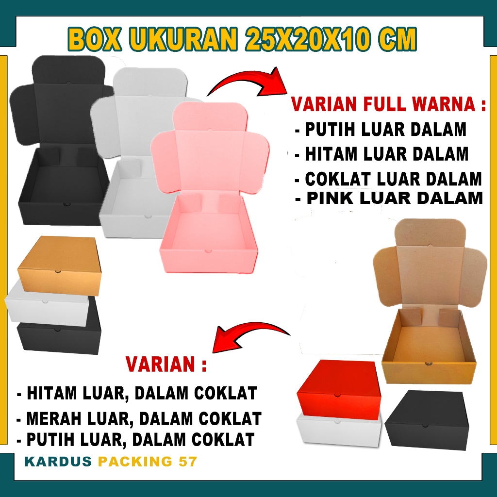 Jual Box 25x20x10 cm / Box Lipat Depan / Box Hampers / Kotak Kado ...