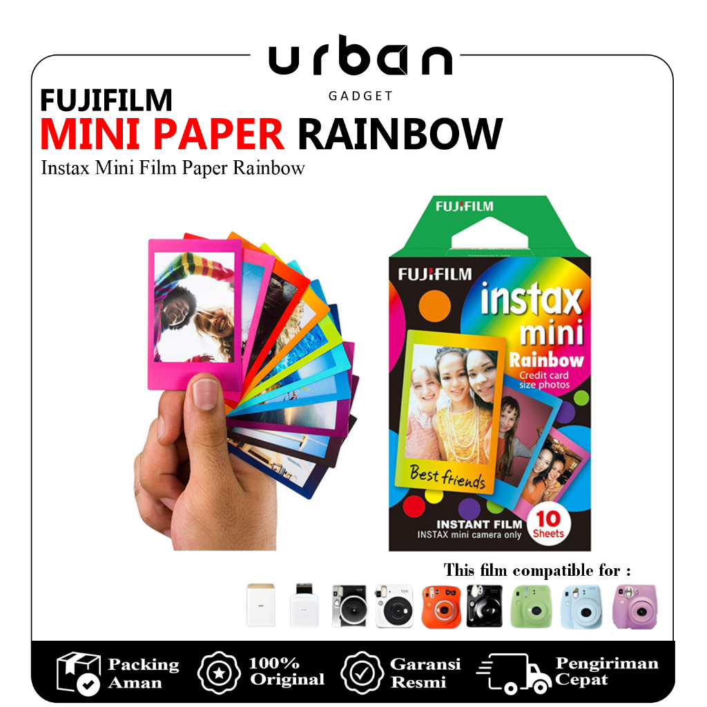 Jual FUJIFILM Instax Mini Paper Rainbow - Paper Film Instax | Shopee ...