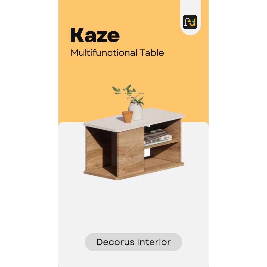 Jual Coffee Table Meja Kopi Minimalis Multifungsi KAZE | Shopee Indonesia
