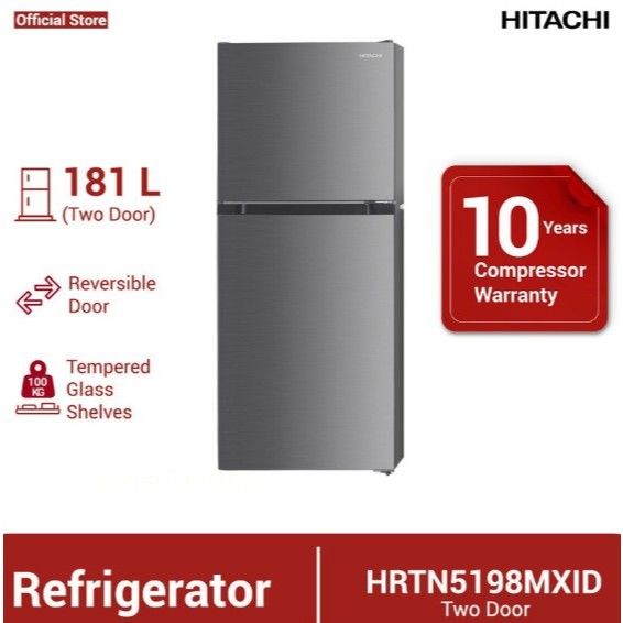 Jual HITACHI Kulkas 2 Pintu 181L Smart Inverter Reversible Door ...