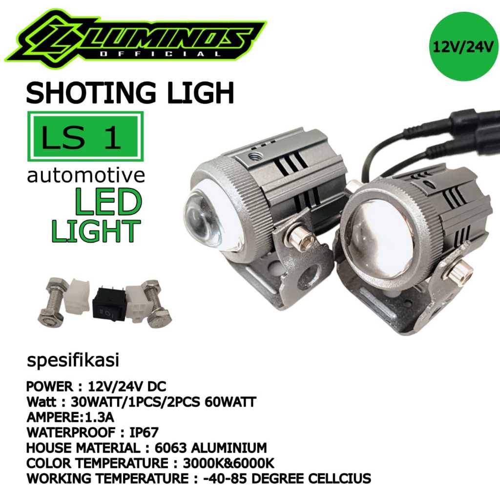 Jual LAMPU TEMBAK D2 LASER TIPE LS1 LUMINOS LED FULL ALUMINIUM SD126-1 ...