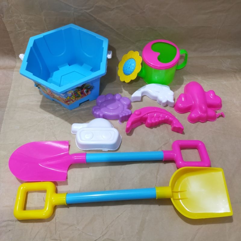Jual Mainan Ibu dan Anak Outdoor Teman Renang pantai Cetakan Pasir Lucu ...