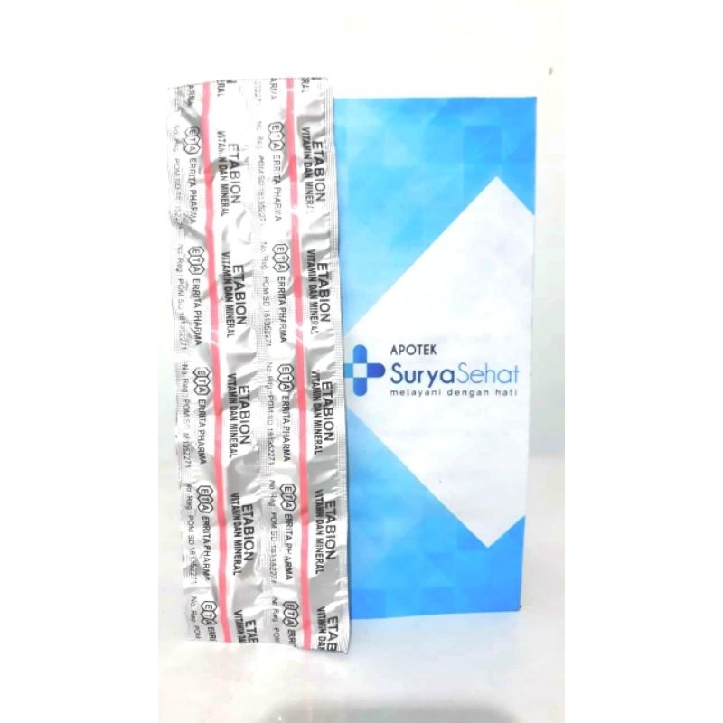 Jual Etabion kapsul 1 strip isi 10 kapsul tambah darah | Shopee Indonesia