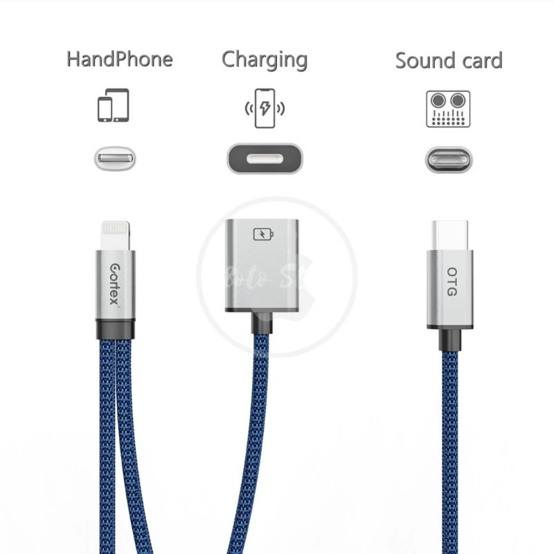 Jual Cortex MH353 Kabel OTG Soundcard to Lightning With Charging 2in1 ...