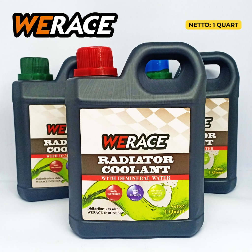 Jual WERACE Cairan Radiator Motor Mobil 1 Liter Air Radiator Pendingin ...