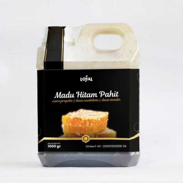 Jual Madu Hitam Pahit Loyal 1000 gr Original - Madu Hitam Pahit Plus ...