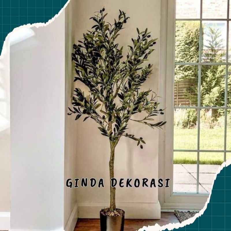 Jual Pohon Indoor Olive Tree Zaitun Artificial 180 Cm | Shopee Indonesia