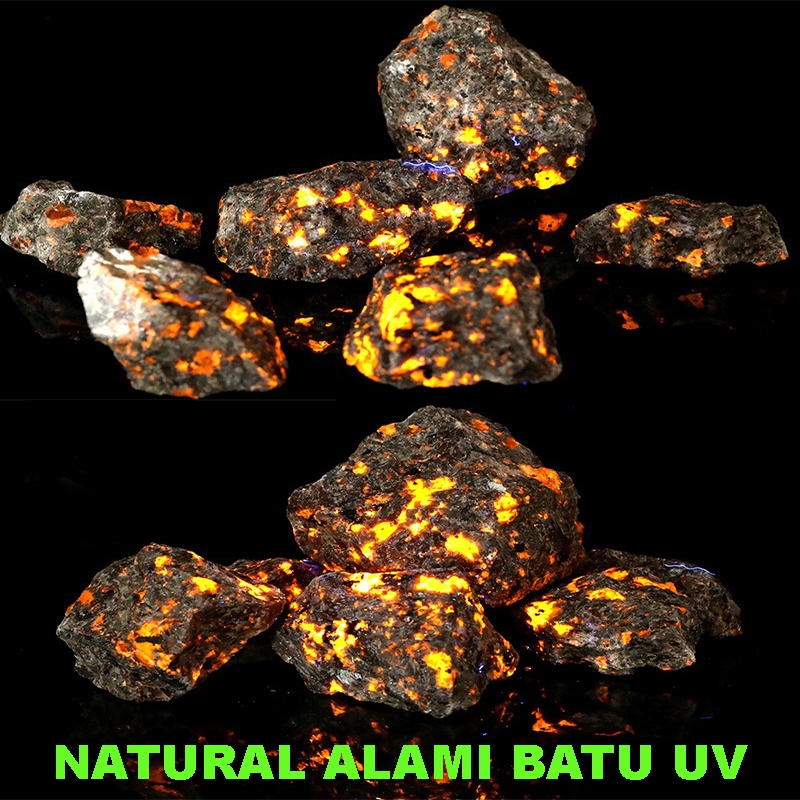 Jual natural batu Alam Terang Yooperlites Flamestone meteor original ...