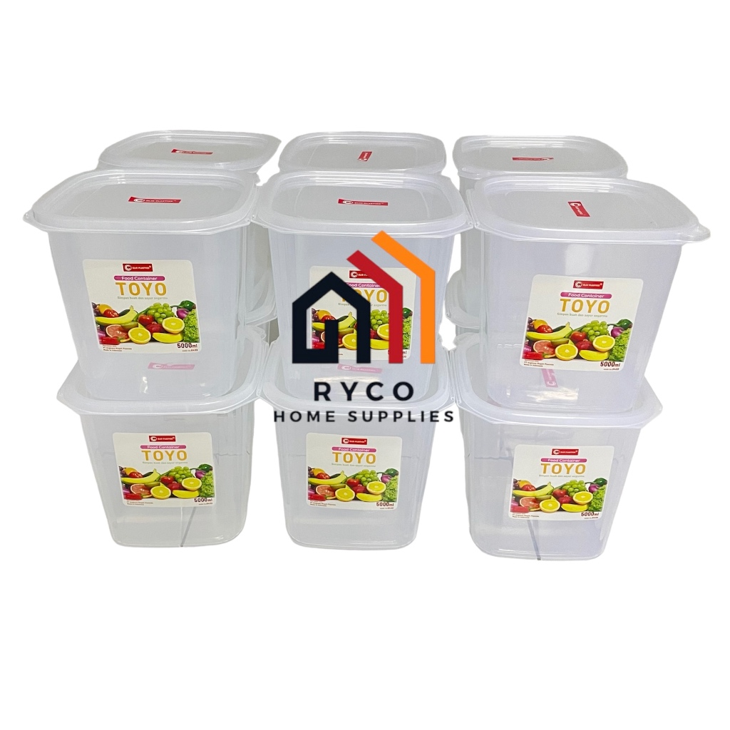 Jual Toples Bening Plastik 5 Liter Food Container Plastik Bening 5 ...