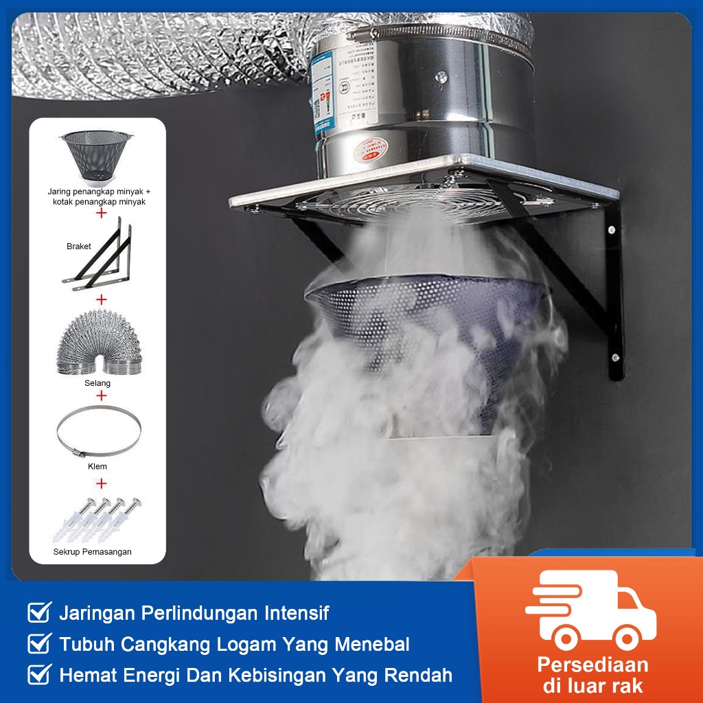 Jual 8/10/12 inci Kipas Asap Dapur Kipas Ventilasi Kipas Angin Kipas ...