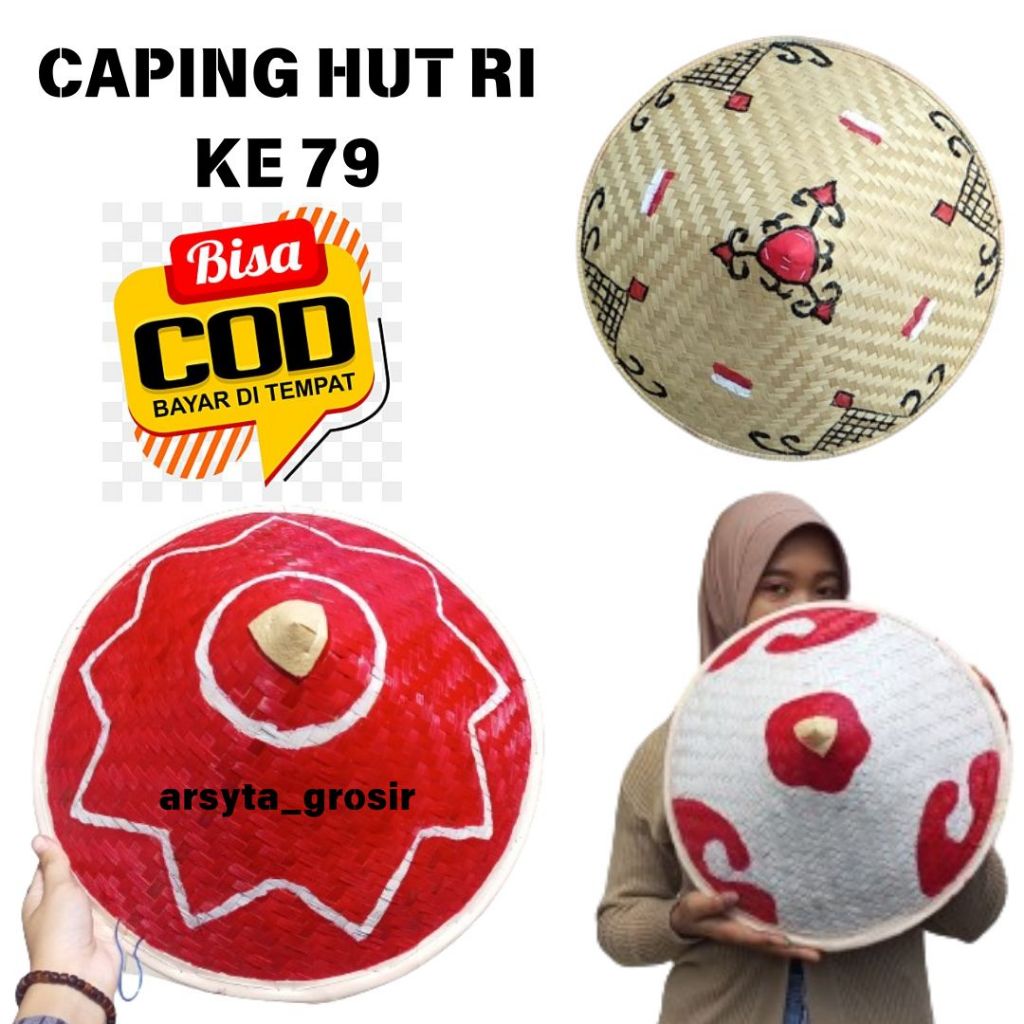 Jual Caping lukis tema agustusan/Topi caping petani anti panas | Shopee ...