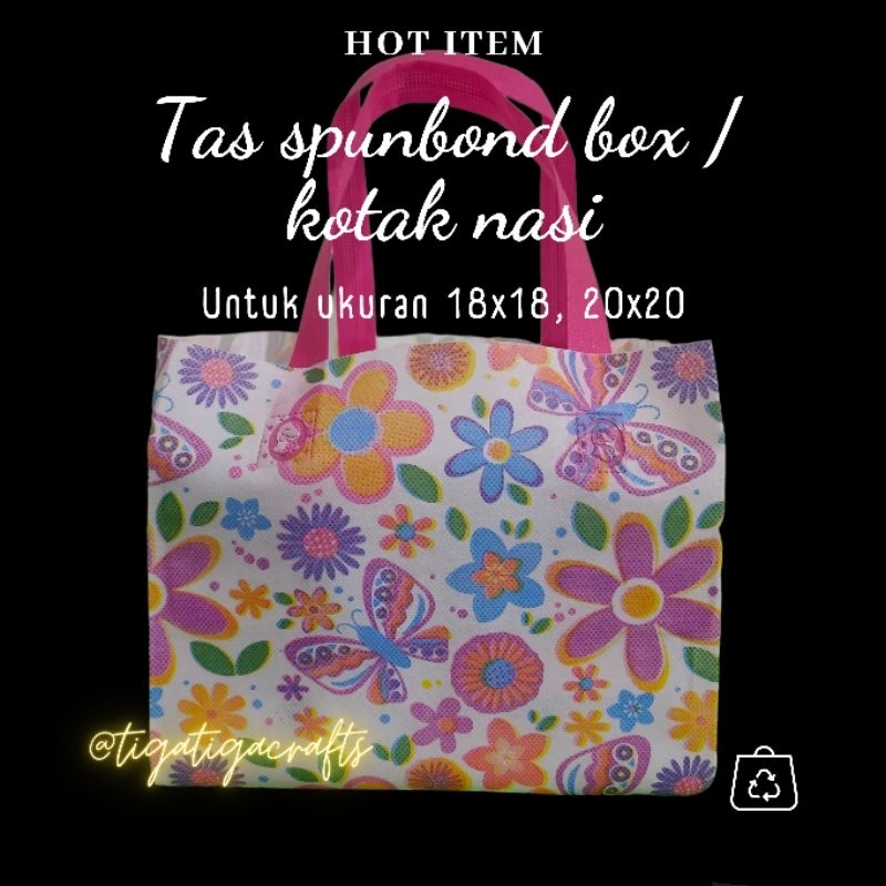 Jual PRINTING LUSINAN tas spunbond kotak nasi 22x22 20x20 18x18 tas ...