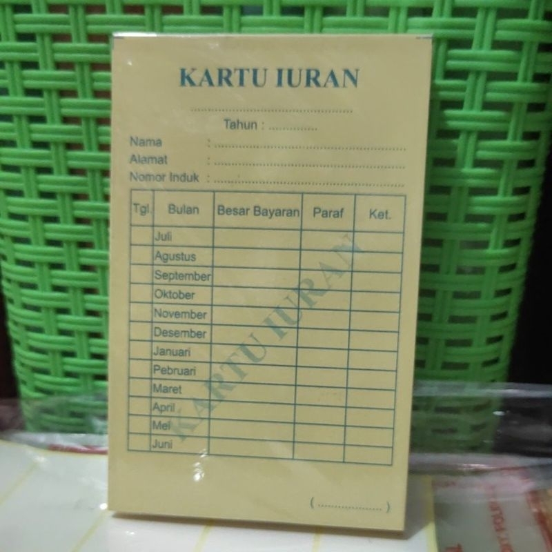 Jual Kartu iuran isi ( 100 Lembar ) | Shopee Indonesia