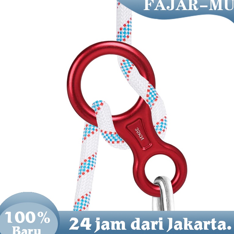 Jual Figure 8 Descender 35KN Carabiner Climbing Safety Rock Climbing ...