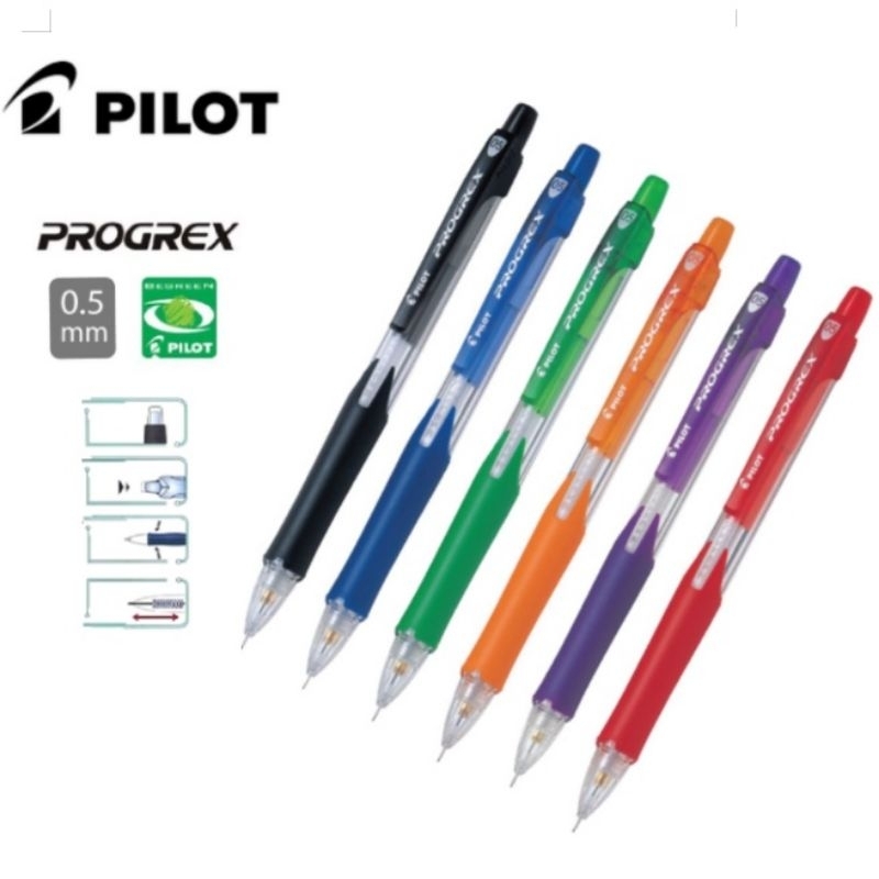 Jual PILOT H-125 0.5mm PROGREX Mechanical Pencil | Shopee Indonesia