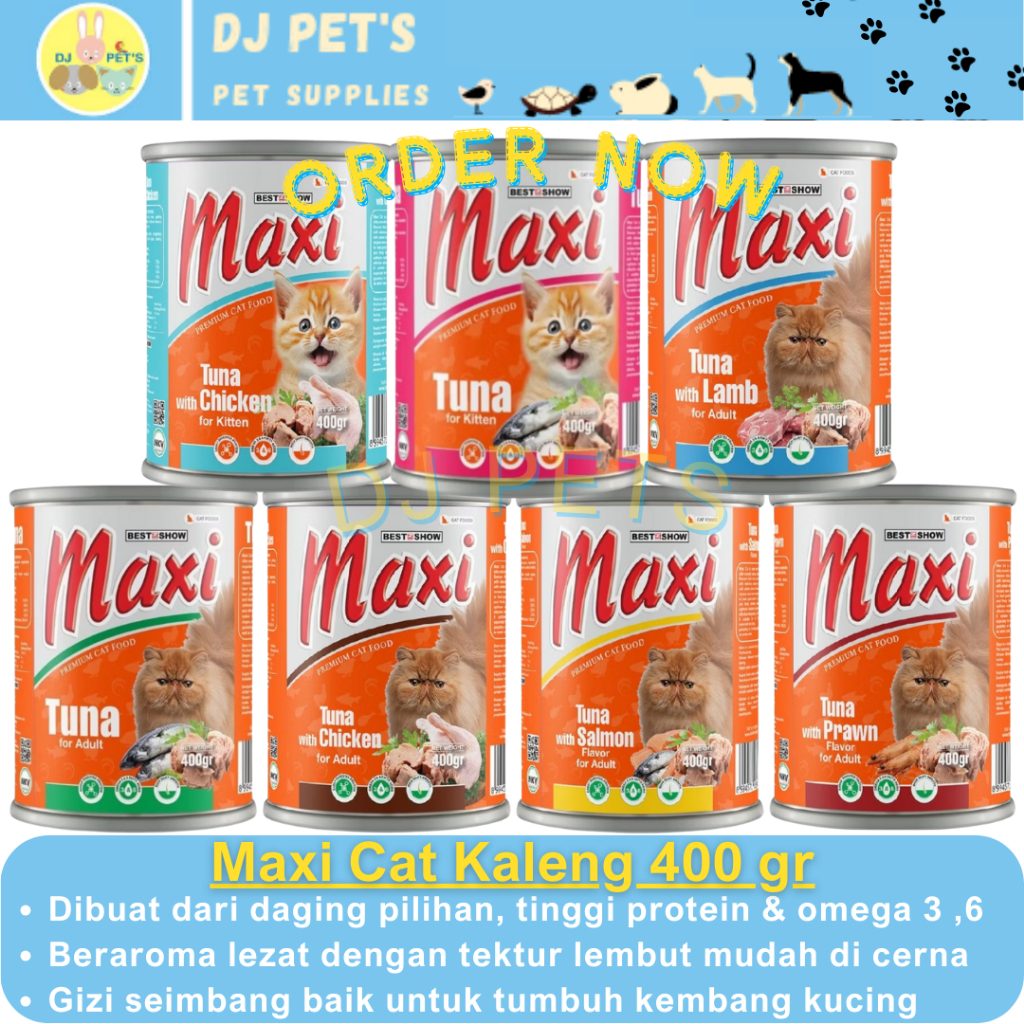 Jual Best In Show Maxi Cat Wet Food Kaleng 400 gr Makanan basah kucing ...
