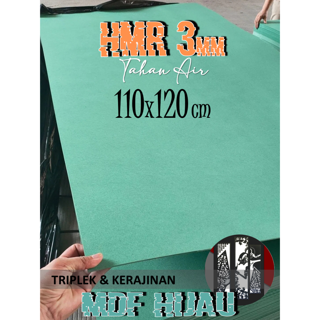 Jual HMR 3mm | MDF HIJAU 3mm 110x120 cm (isi 2 lembar) (HMR 3 mm 110 x ...