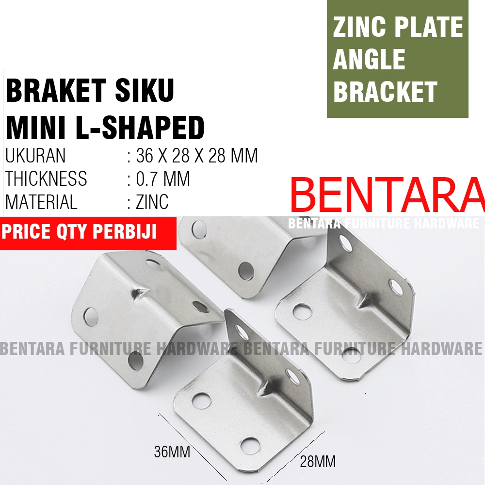 Jual SP-BE 36MM Siku Persegi Baja Braket Siku 36 x 28 x 28 MM - Steel L ...