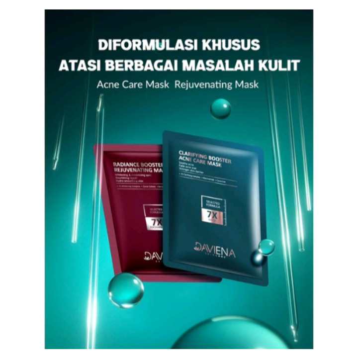 Jual DAVIENA SKINCARE SHEET MASK - RADIANCE BOOSTER REJUVENATING ...