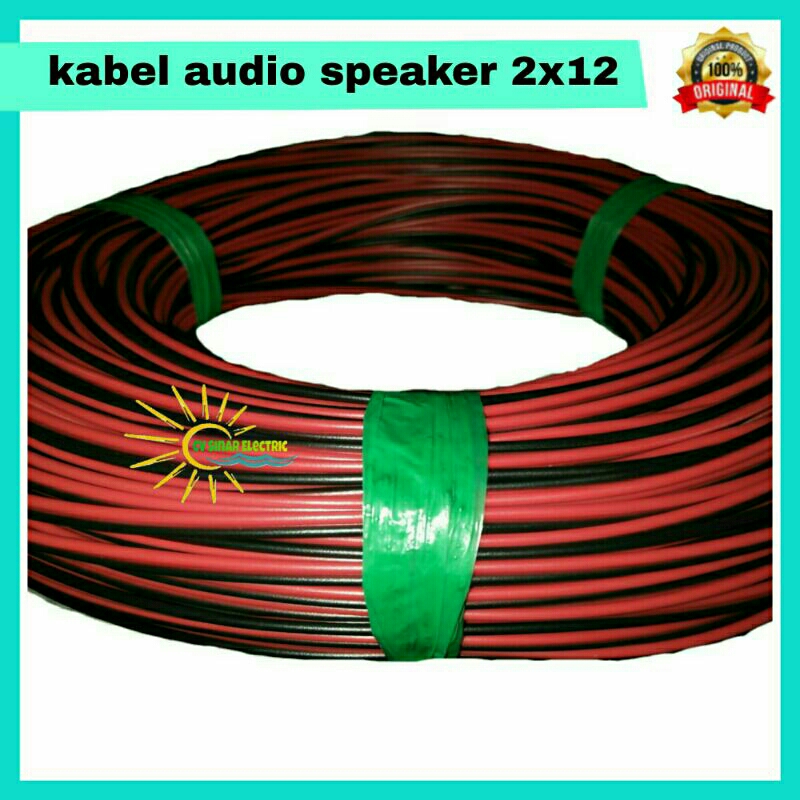 Jual kabel serabut audio speaker listrik merah hitam NYZ 2x12 merk ...