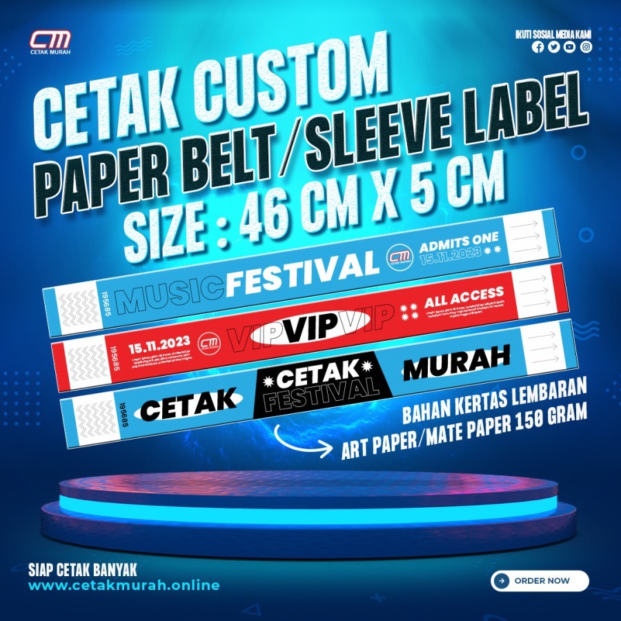 Jual PAPER BELT PACKAGING SLEEVE/ PAPER BELT KONSER/ PAPER BELT ...