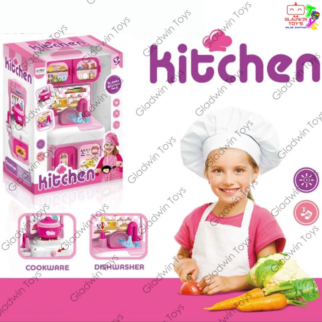 Jual MAINAN KITCHEN SET CUCI PIRING DAPUR LEMARI RAK MAINAN ANAK CEWE ...