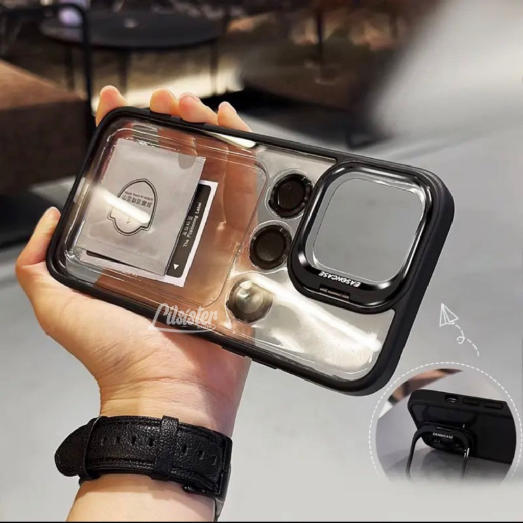 Jual LAST STOCK Eason Chrome Edge Case With Lens Stand and Protector (11 12 13 14 15 PRO PROMAX ...