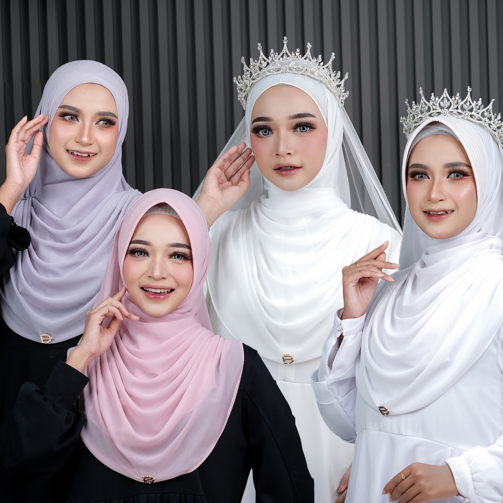 Jual Pashmina semi instan Eomi & Wimi by daffahijab || curve malaysia ...