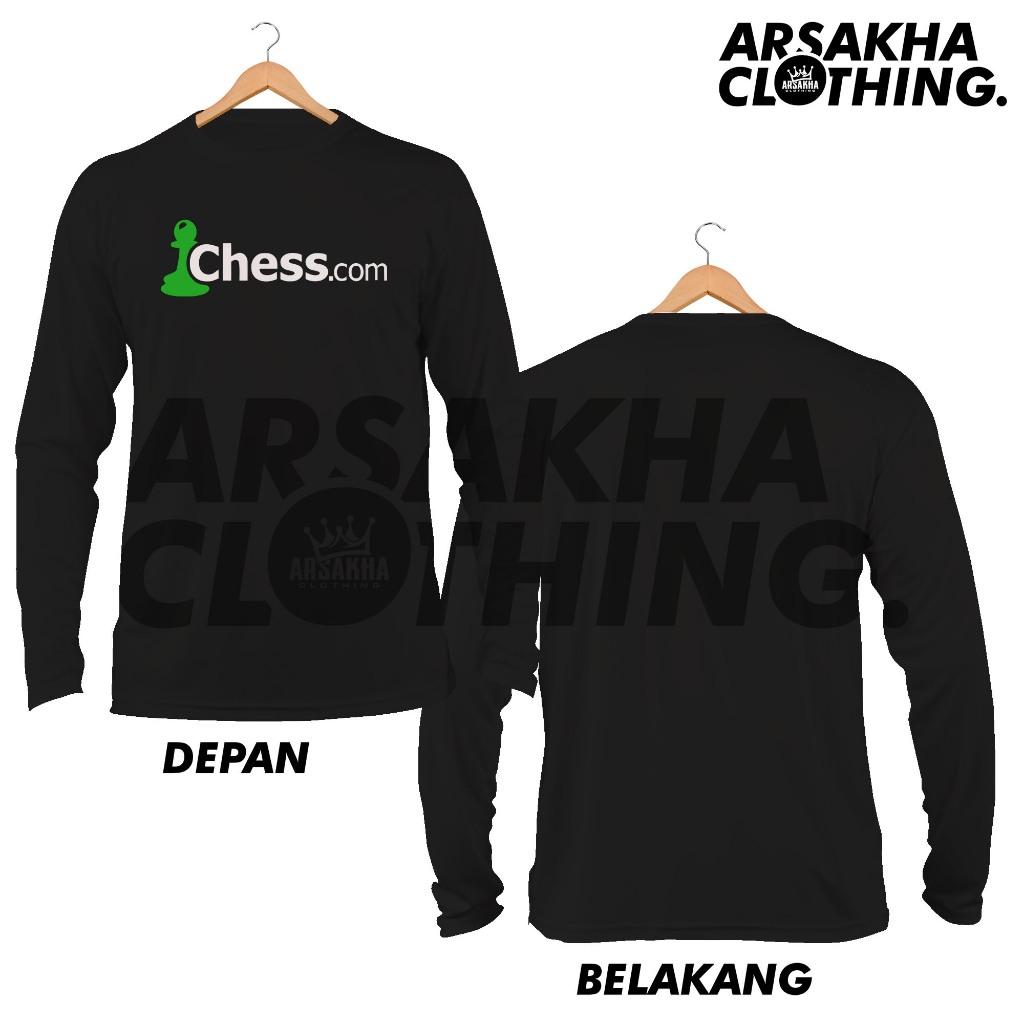 Jual Kaos Lengan Panjang Chess Com Permainan Catur Online Gamer Baju ...