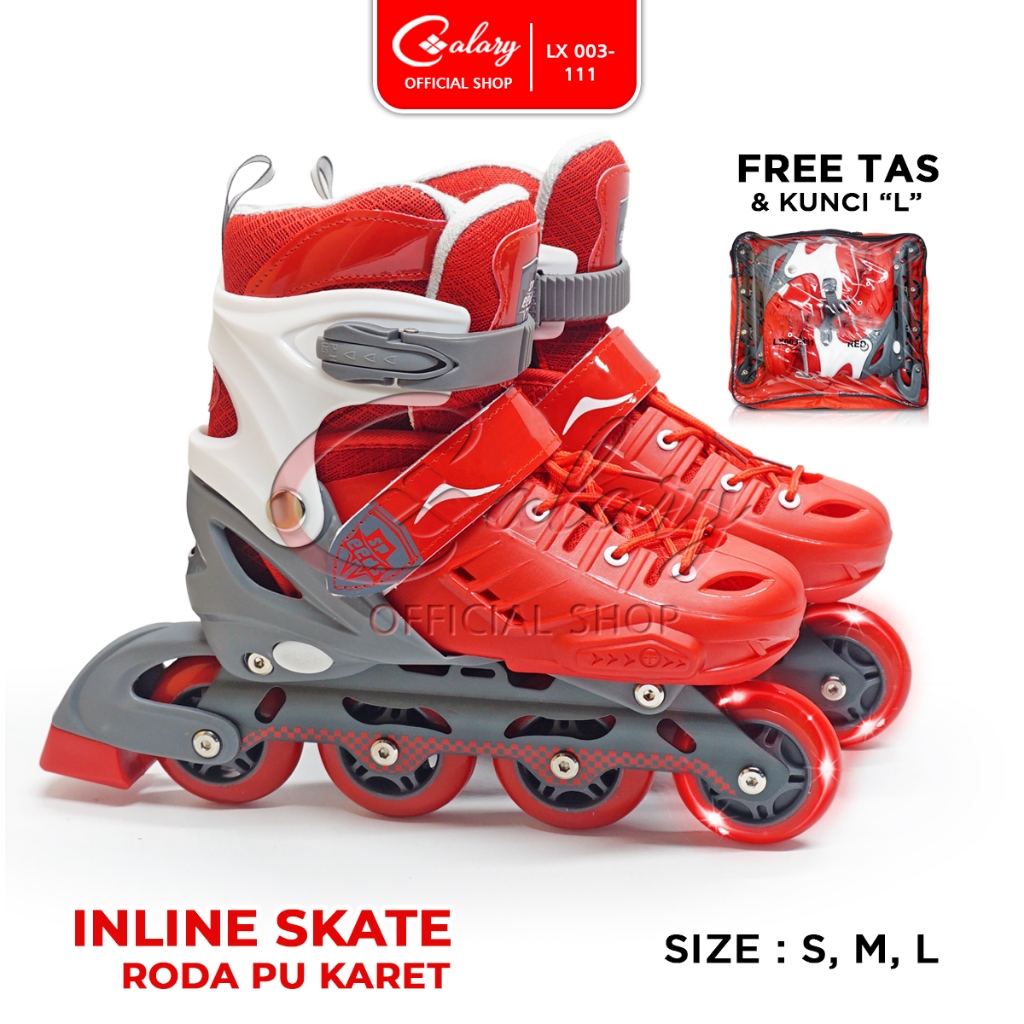 Jual 𝐂𝐀𝐋𝐀𝐑𝐘 Sepatu Roda Anak Remaja Dewasa Roda Karet PVC PU Menyala 1 ...