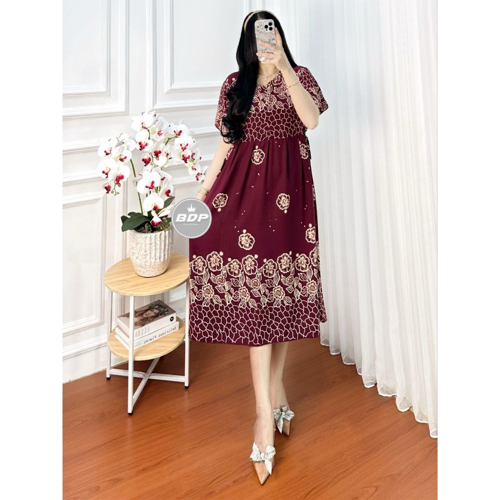 Jual Dianputri - Daster wanita Panjang Rayon Grade A Busui Resleting Depan | Daster chibi ...