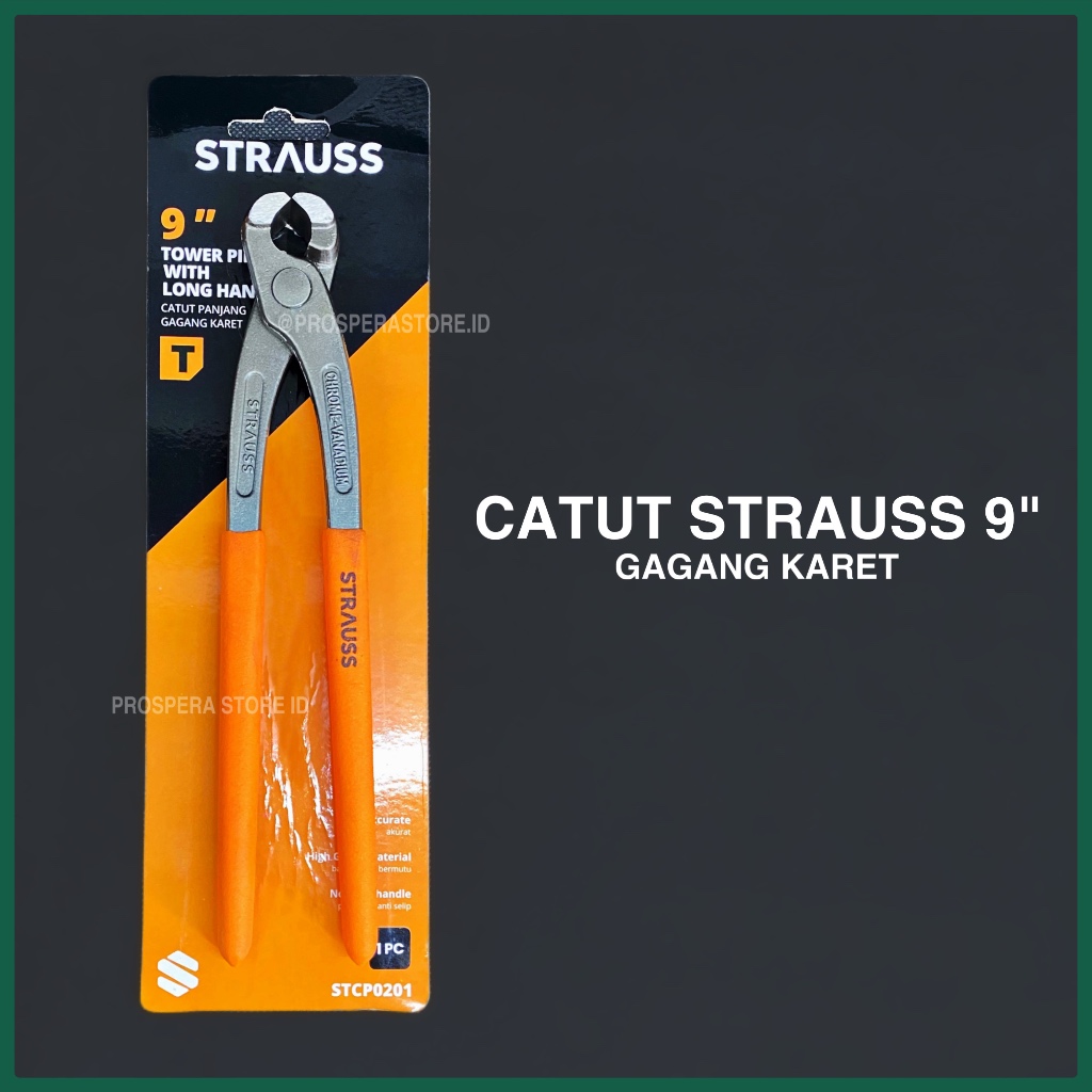 Jual Catut STRAUSS Gagang Karet 9 Inch - Gegep / Tang Potong Kakatua 9 ...