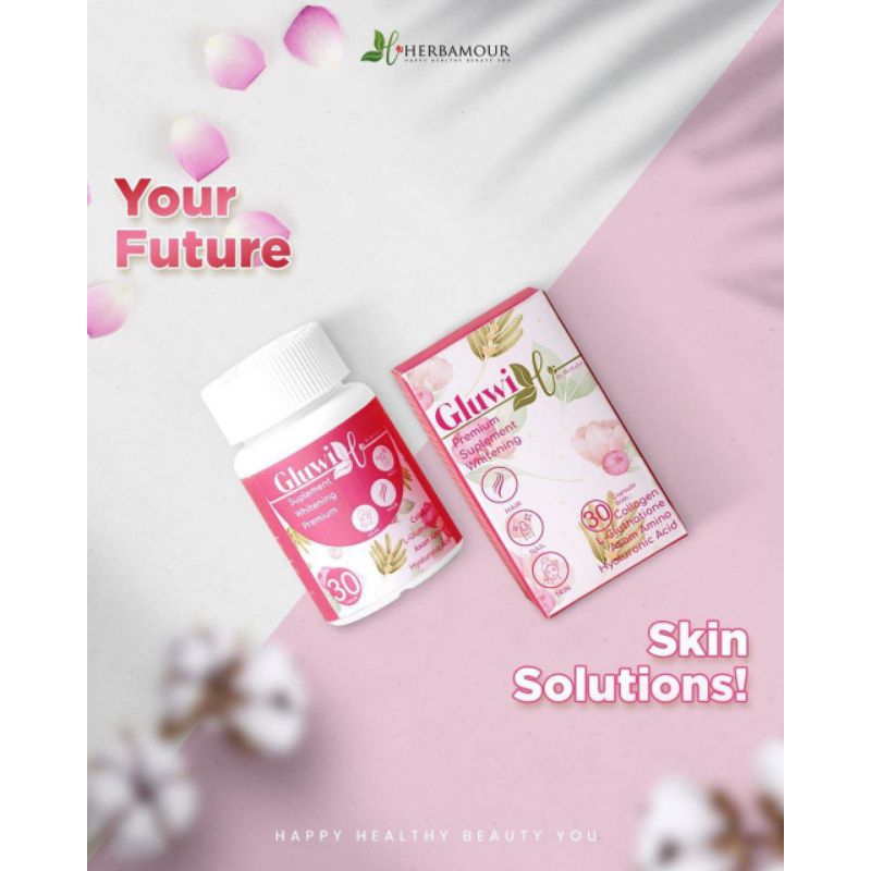 Jual Herbalov Gluwi premium whitening suplement (30capsule) | Shopee ...