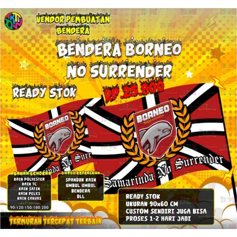 Jual BENDERA BORNEO FC READY STOK DAN CUSTOM | Shopee Indonesia