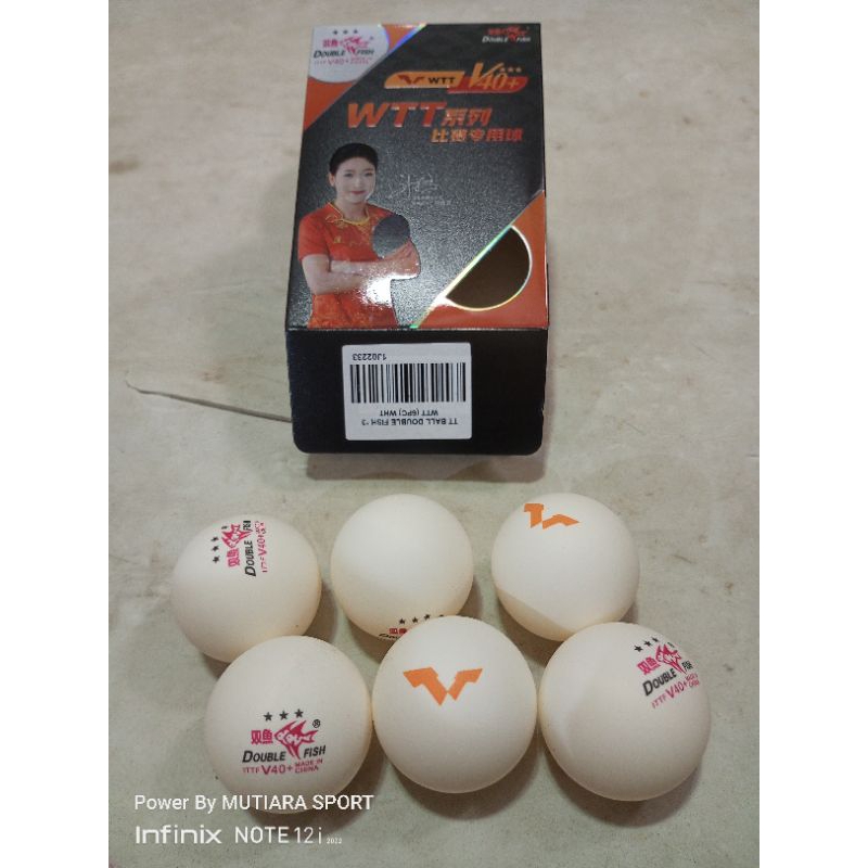 Jual Bola Pimpong DOUBLE FISH 3 STAR 40 PLUS ORIGINAL Tenis meja | Shopee Indonesia