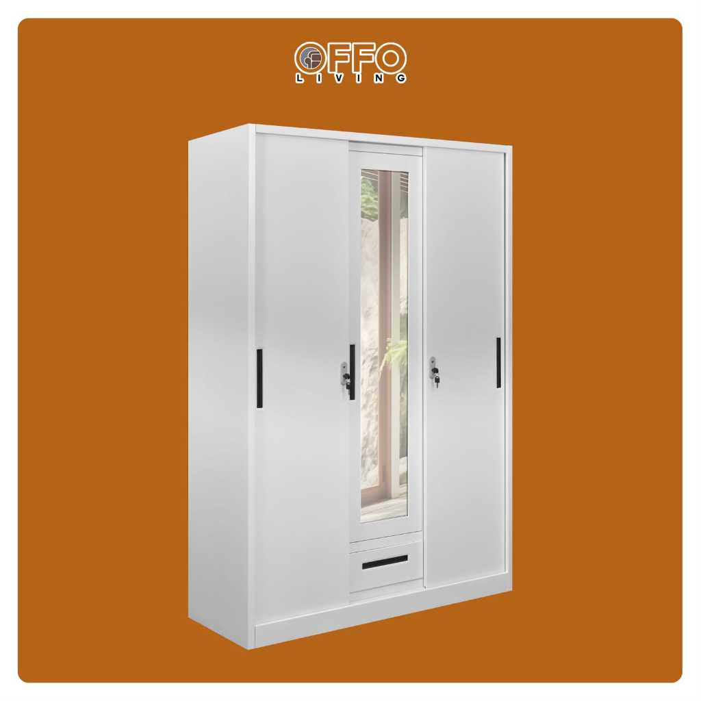 Jual Offo Living - Lemari Besi Sliding 3 dan 4 Pintu | Shopee Indonesia