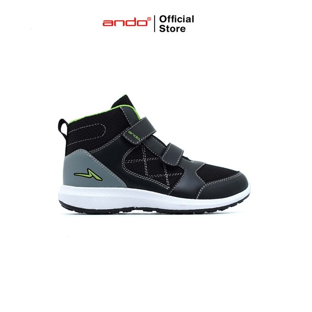 Jual Ando Official Sepatu Sneakers Erlang V Anak - Hitam/Hijau Muda ...
