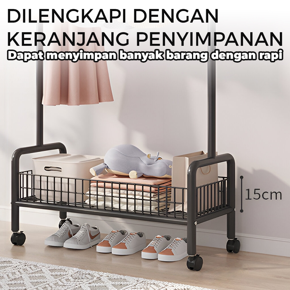 Jual Rak Baju Gantungan Baju Besi Stand Hanger Display Butik Bazar ...