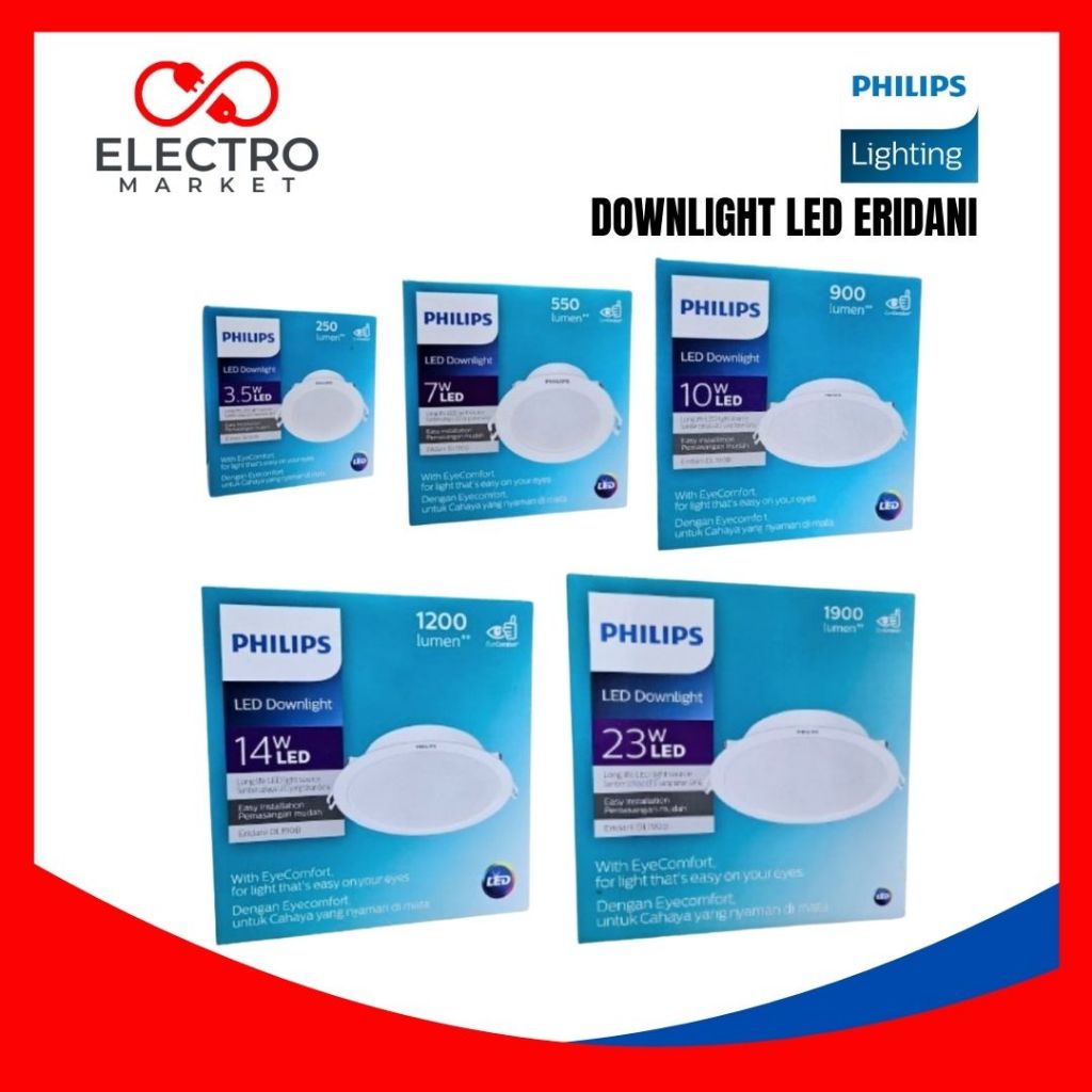 Jual Philips ERIDANI G3 Downlight LED 3.5W 7W 10W 14W 23W Watt | Shopee ...