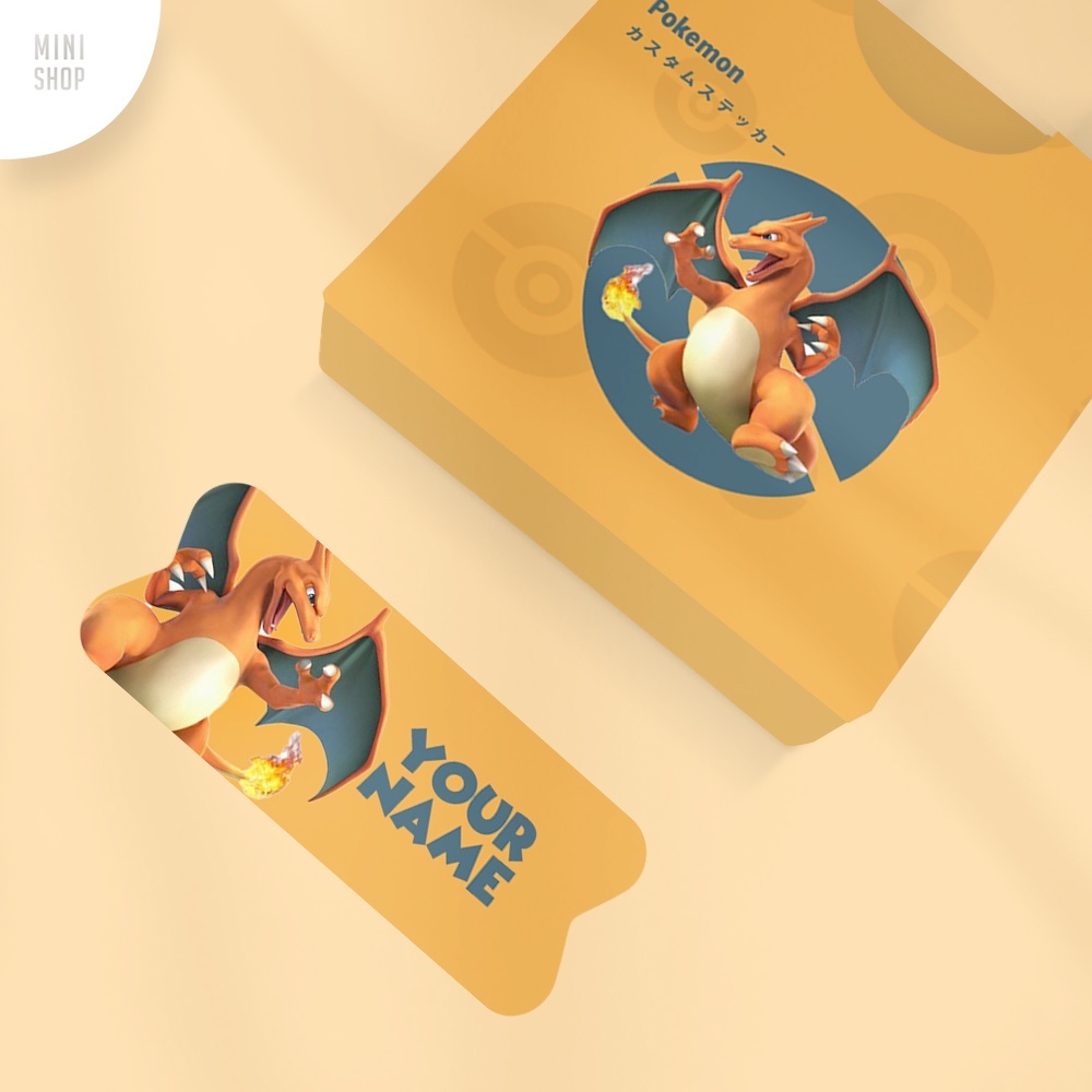 Jual Stiker Nama Custom Waterproof Pokemon Charizard | Shopee Indonesia