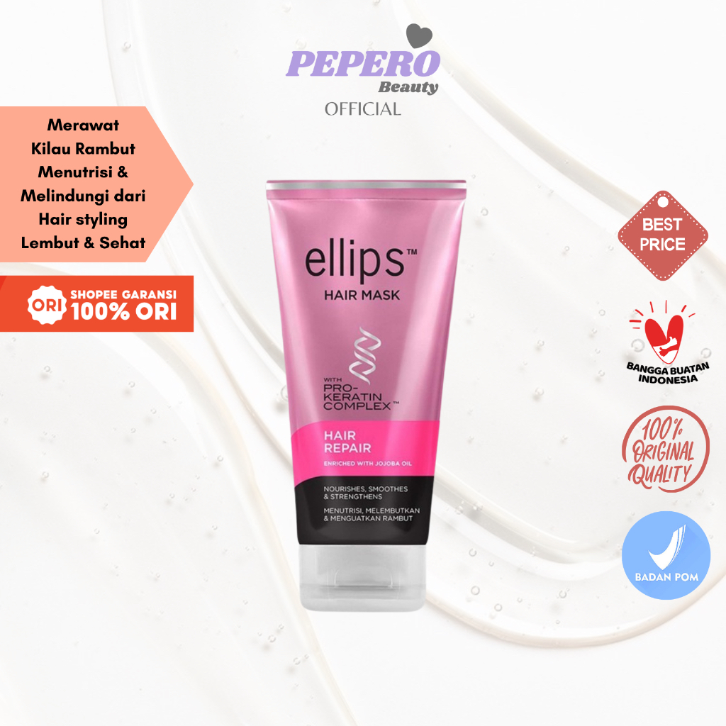 Jual ELLIPS Hair Mask Pro Keratin Hair Repair Tube 120gr | Shopee Indonesia