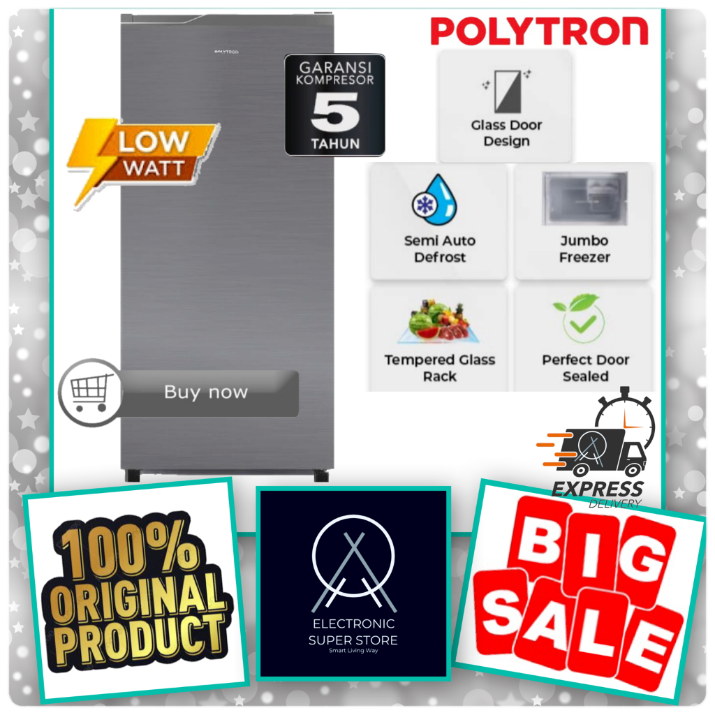 Jual KULKAS POLYTRON PRA-18ZS PRA18ZS PRA 18ZS BELLEZA 1 PINTU 180L ...