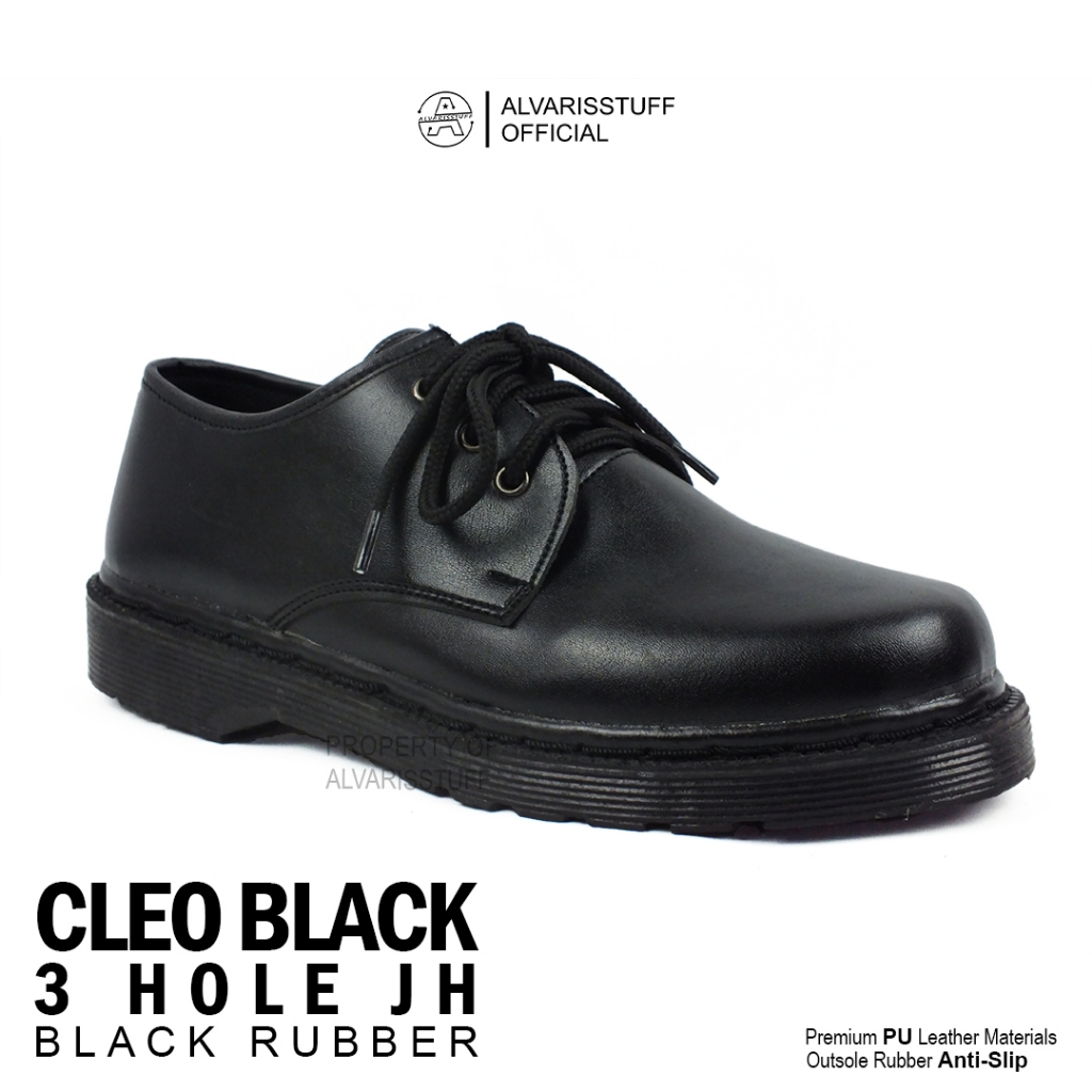 Jual Alvarisstuff - Cleo Rabber Full Black Sepatu Docmar Pria Kulit ...