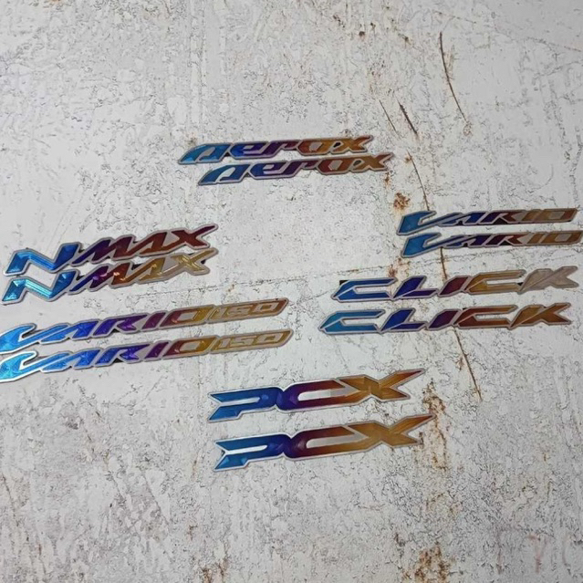 Jual Emblem Logo Body Bodi Titanium Vario 125/150 Beat Scoopy Mio Aerox ...