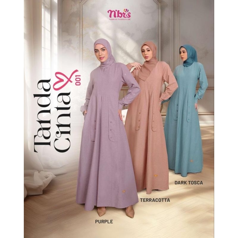 Jual Gamis Nibras Terbaru Tanda Cinta 001 (Terracotta, Tosca, Purple ...