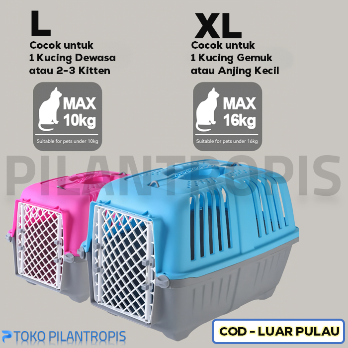 Jual [COD] Pet Cargo Kargo Kucing Jumbo Box Kucing Travel Pet Carrier ...