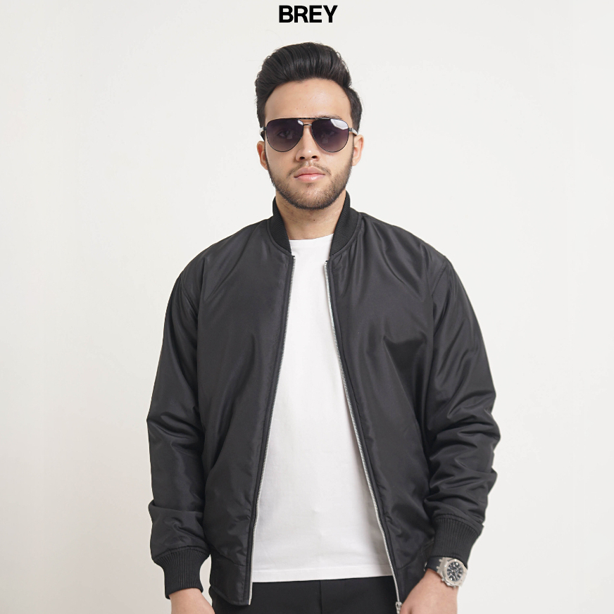 Jual Jaket Pria Bomber Original Hitam Black Jacket Parasut Windbreaker ...